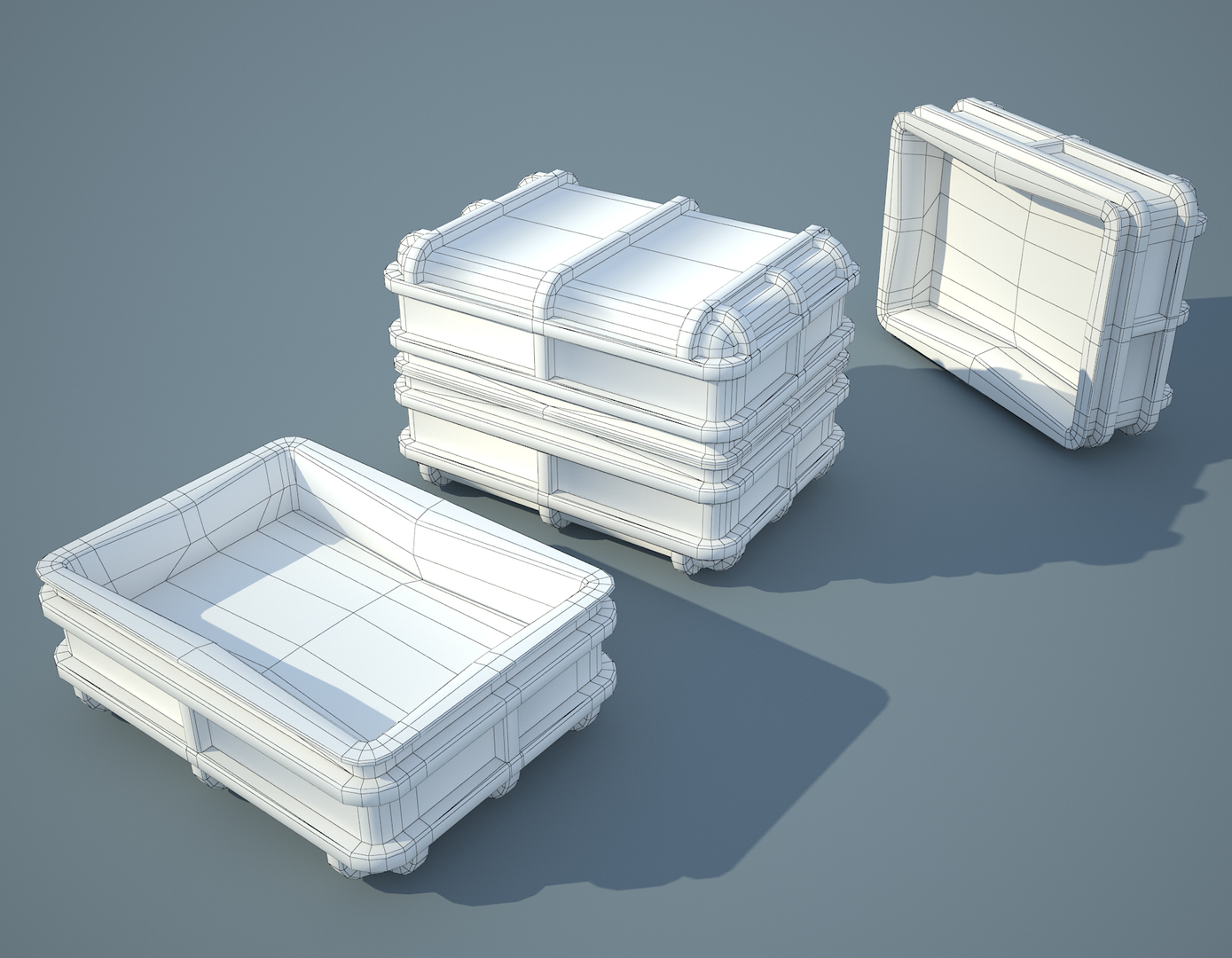 3d ready star wars crates model