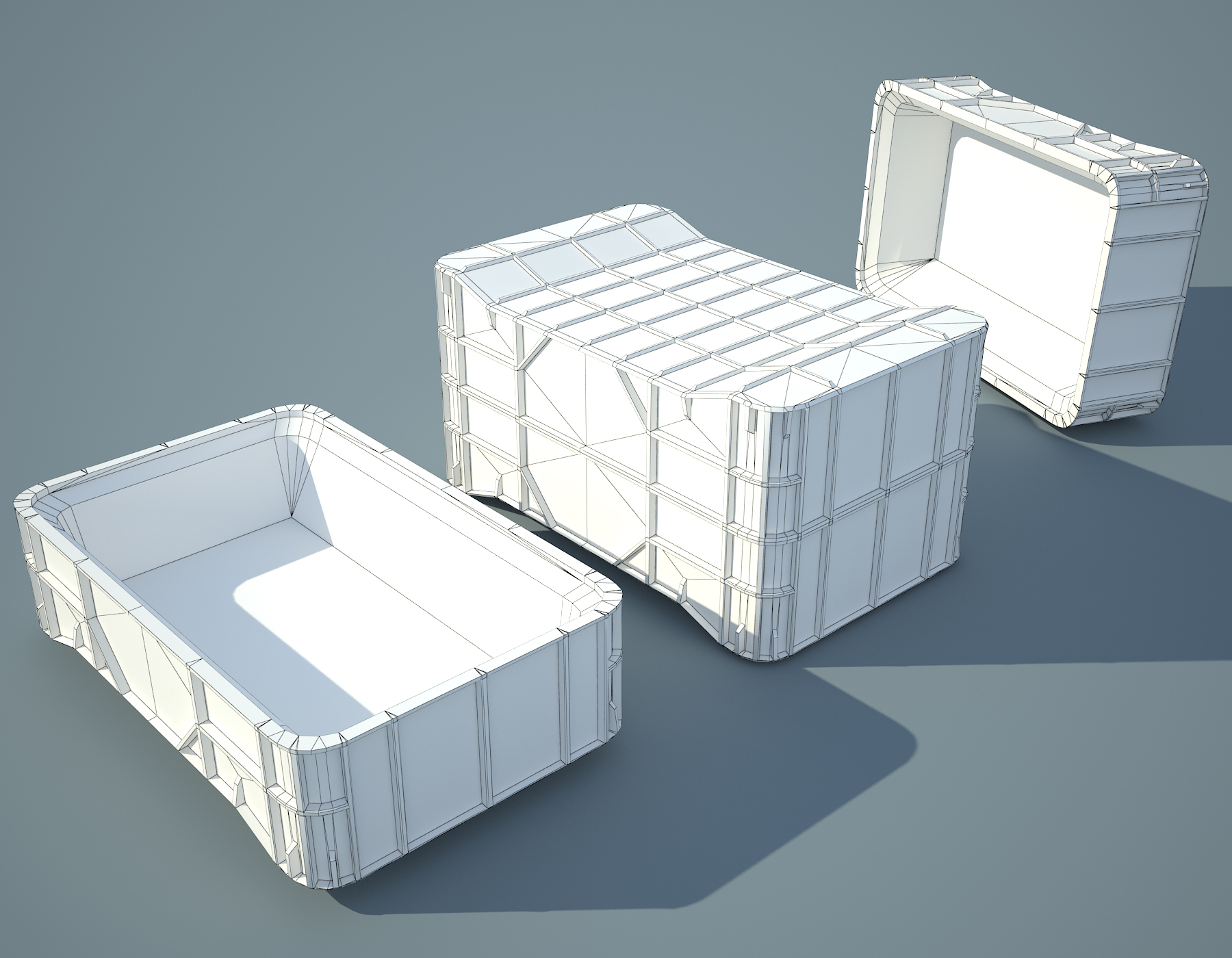 3d ready star wars crates model