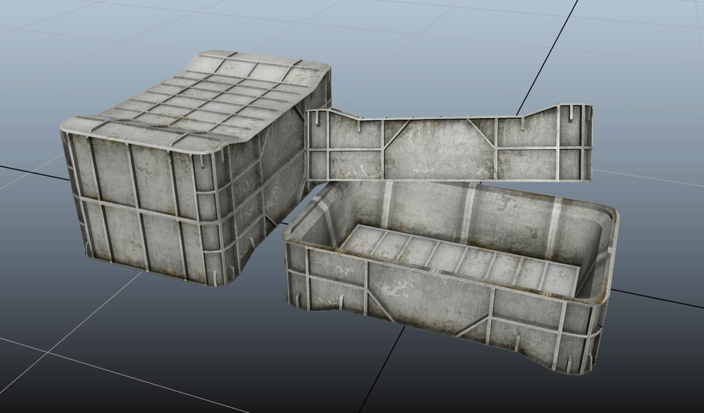 3d ready star wars crates model