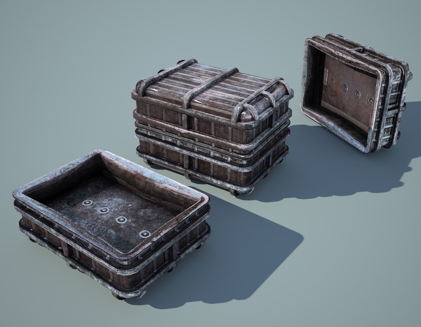 3d ready star wars crates model