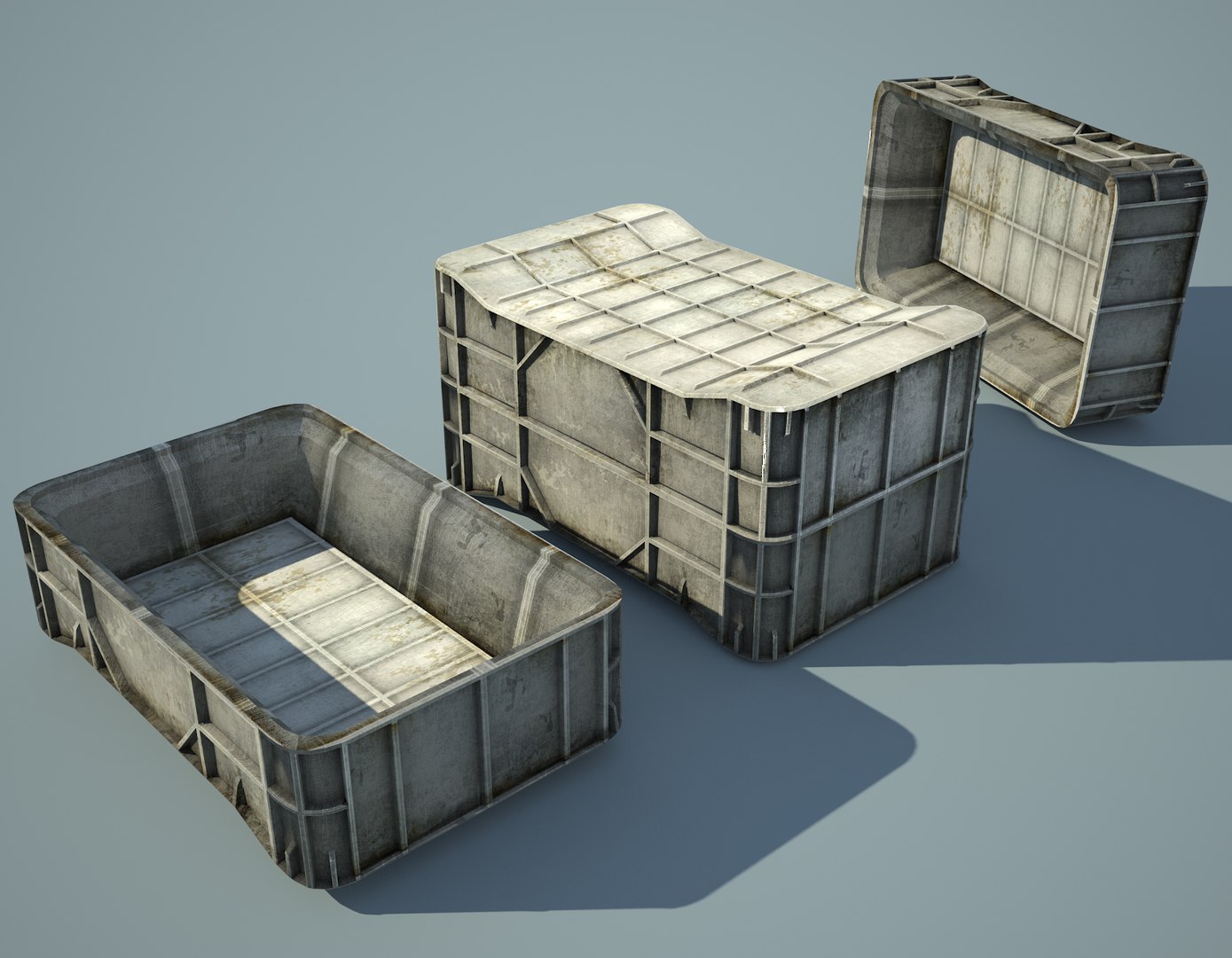 3d ready star wars crates model