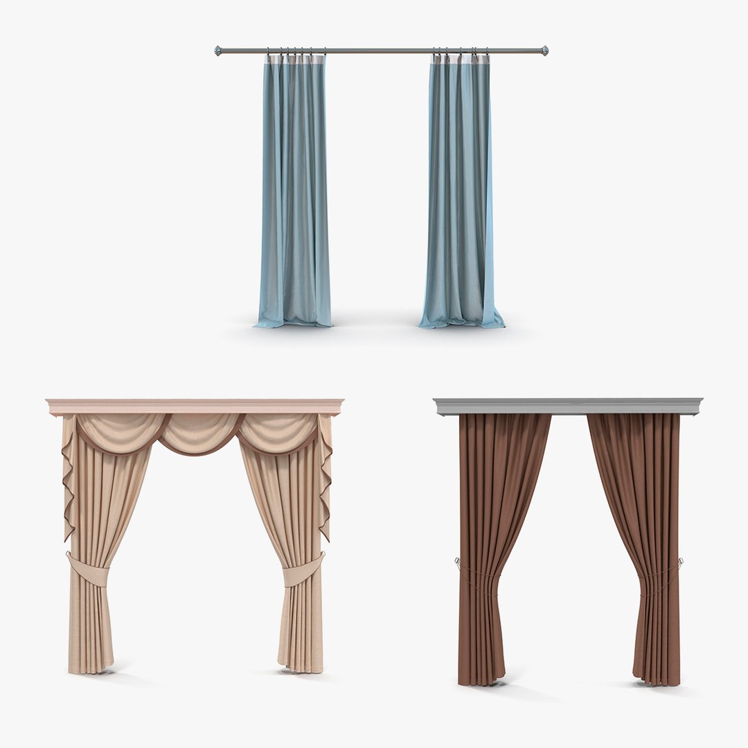 3D Model Curtain Collection 2 - TurboSquid 2200281