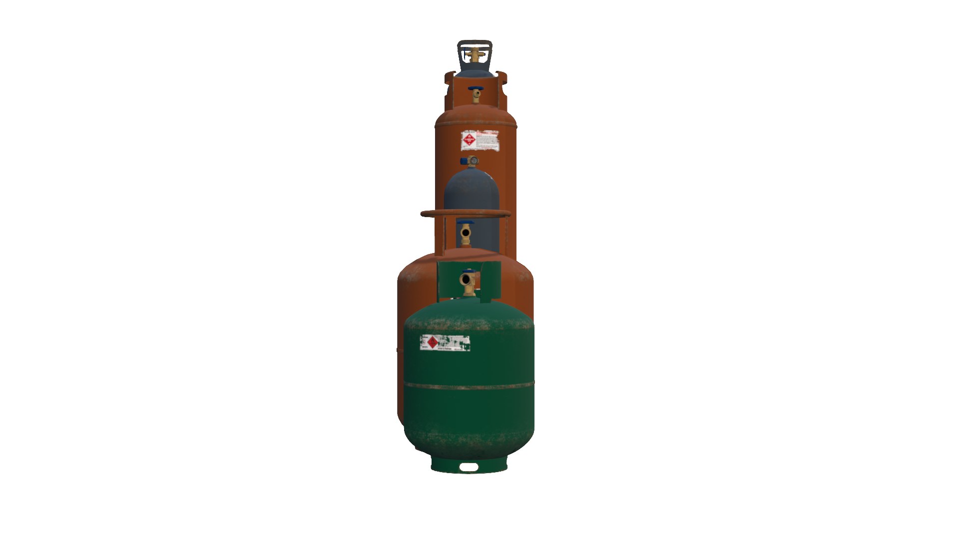 Cylinder Pack Model - TurboSquid 2375923