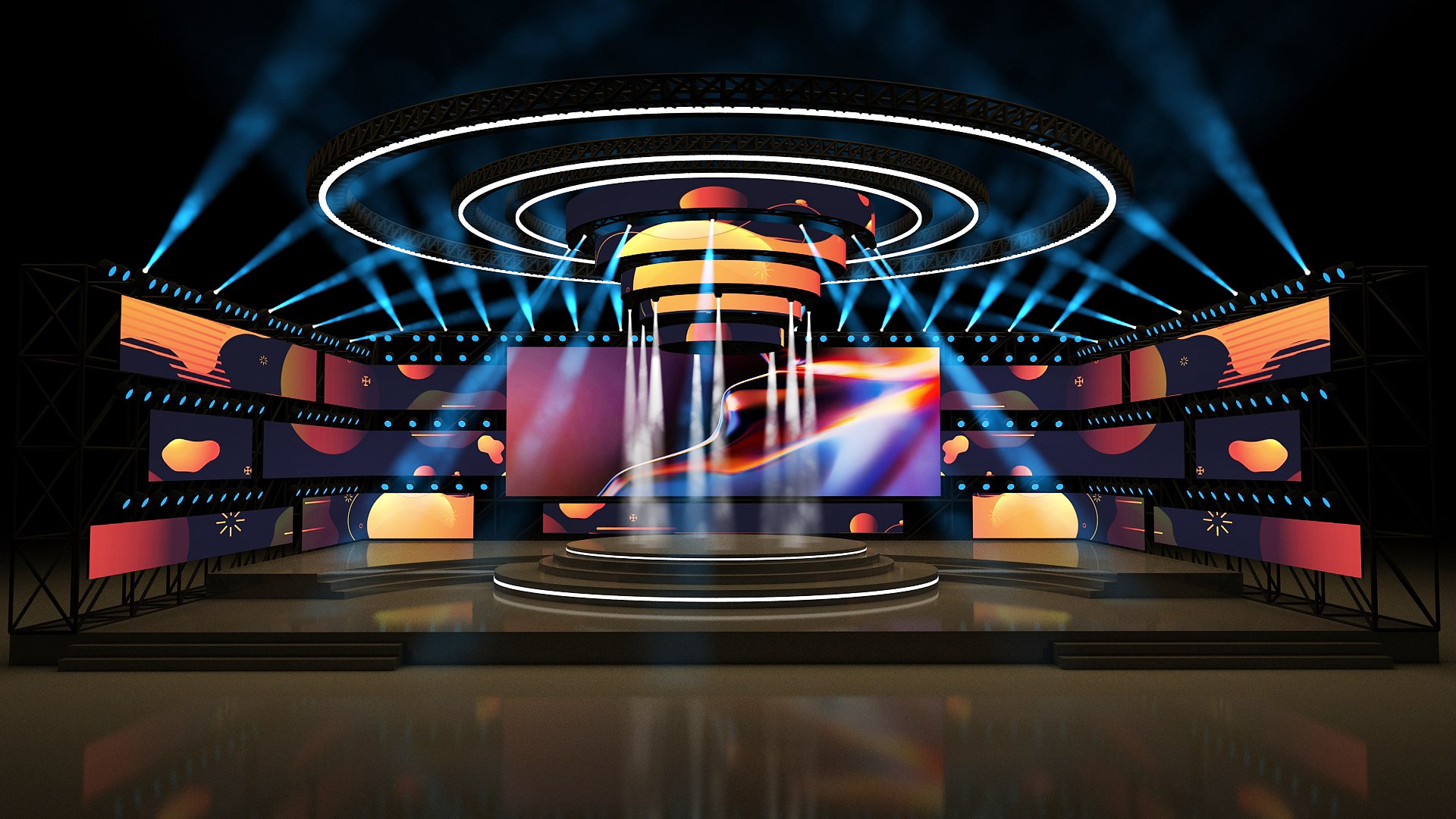 3D Virtual Event Stage 08 - TurboSquid 2192842