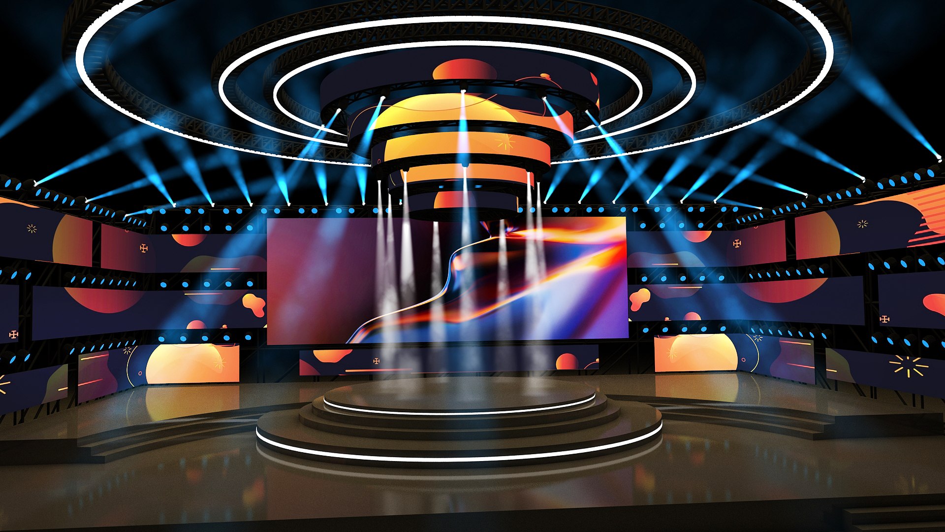 3D Virtual Event Stage 08 - TurboSquid 2192842