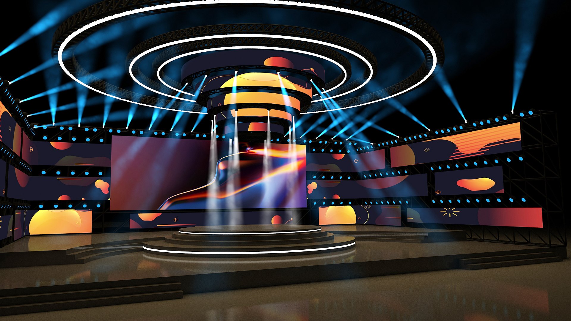 3D Virtual Event Stage 08 - TurboSquid 2192842