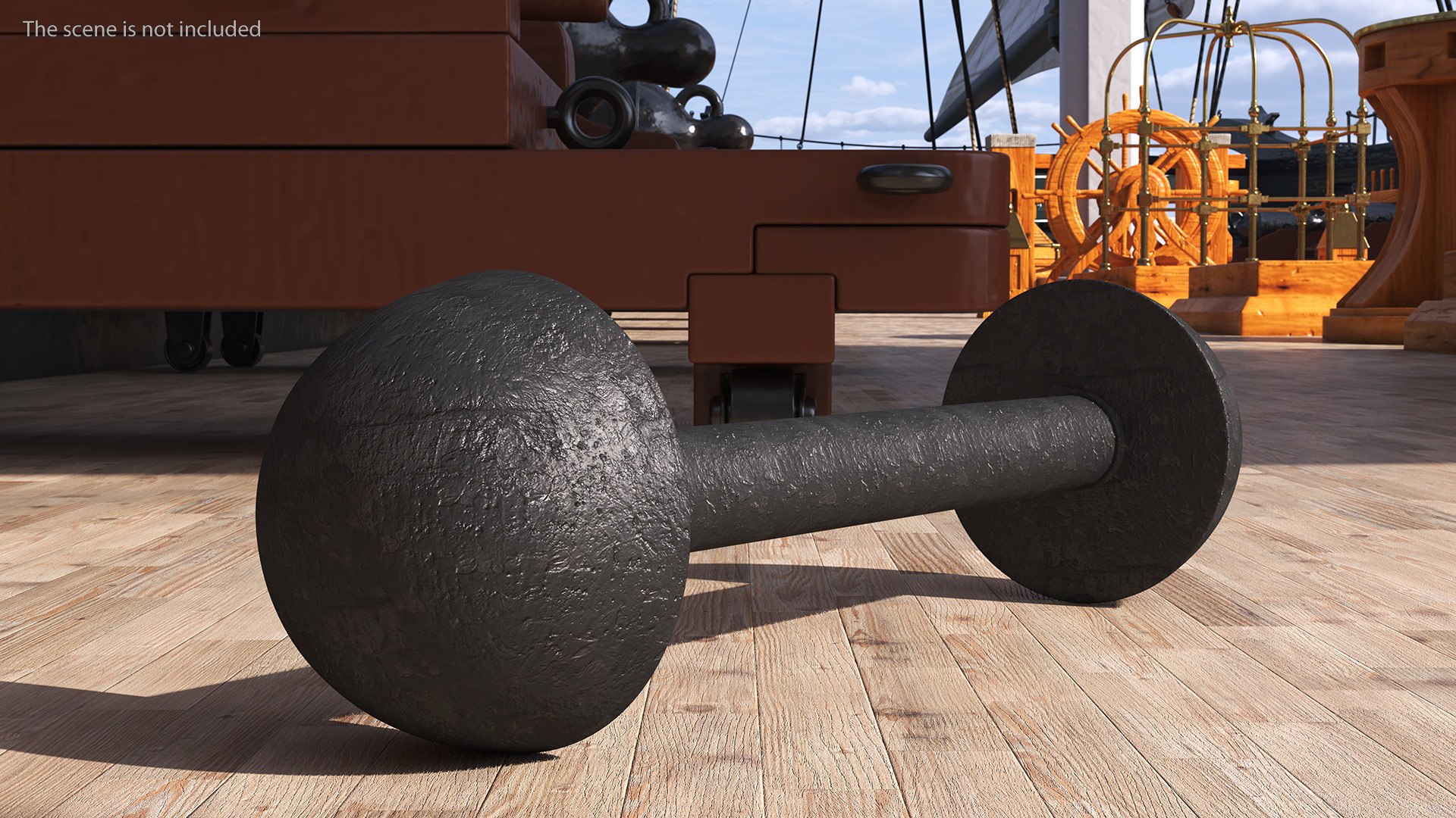 Bar Shot Naval Cannon Projectile 3D model - TurboSquid 2179078