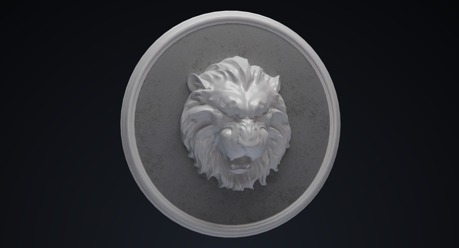 panel lion figure 3ds