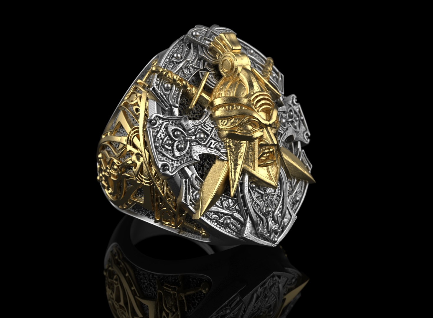 Jewelry Signed Ring with Roman legionnaire Warrior 0325 3D model ...