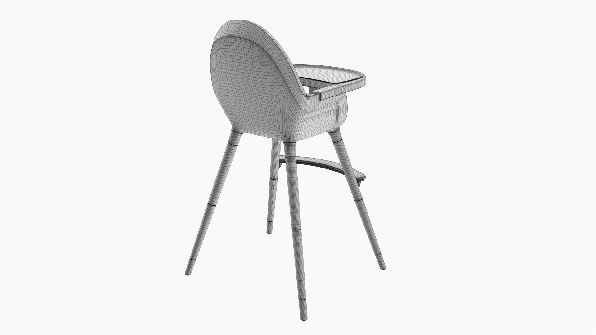 3D Babylo Baby Highchair With Table Model - TurboSquid 1824803