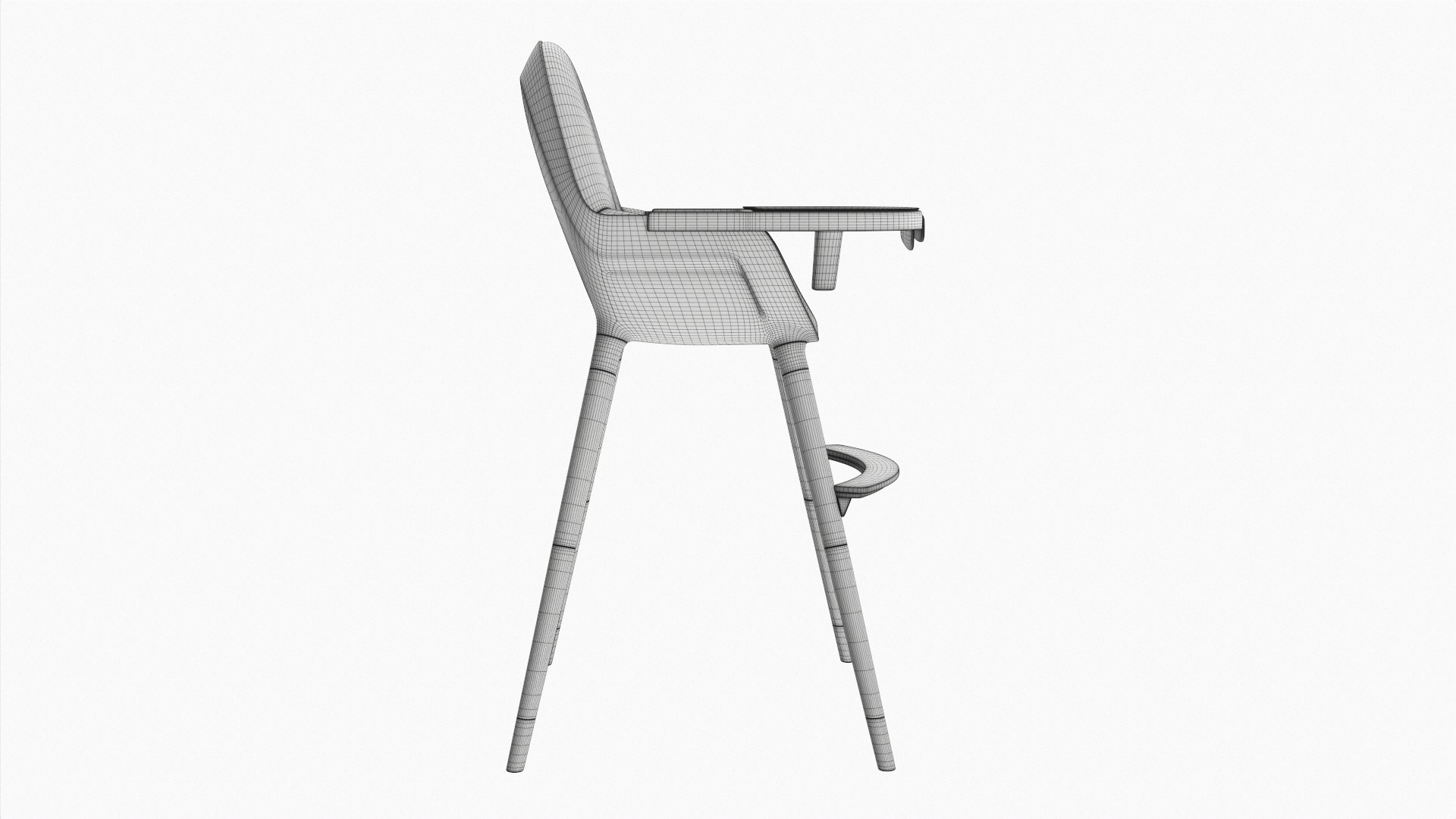 3D Babylo Baby Highchair With Table Model - TurboSquid 1824803