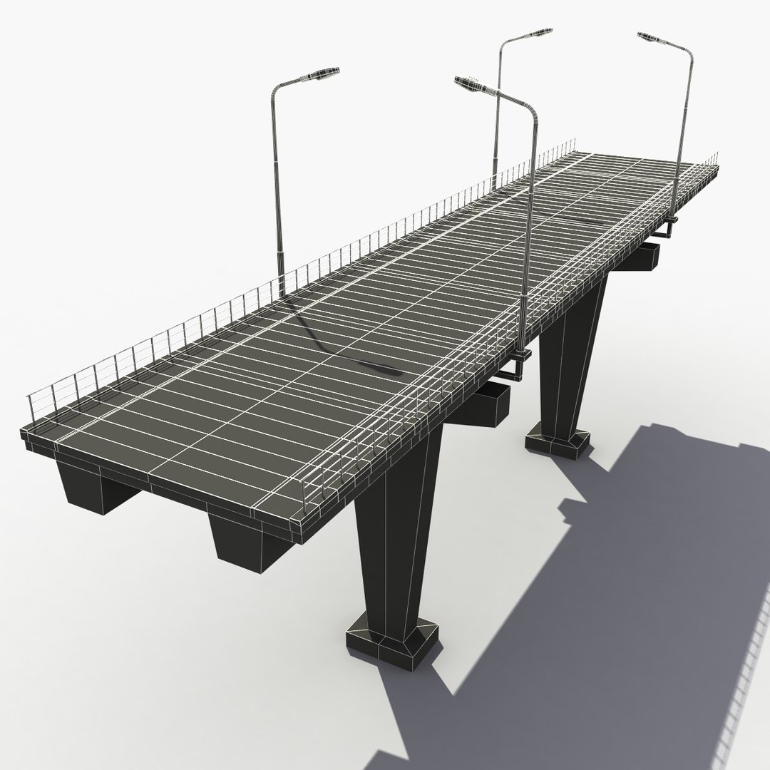 Highway Bridge 3d Model