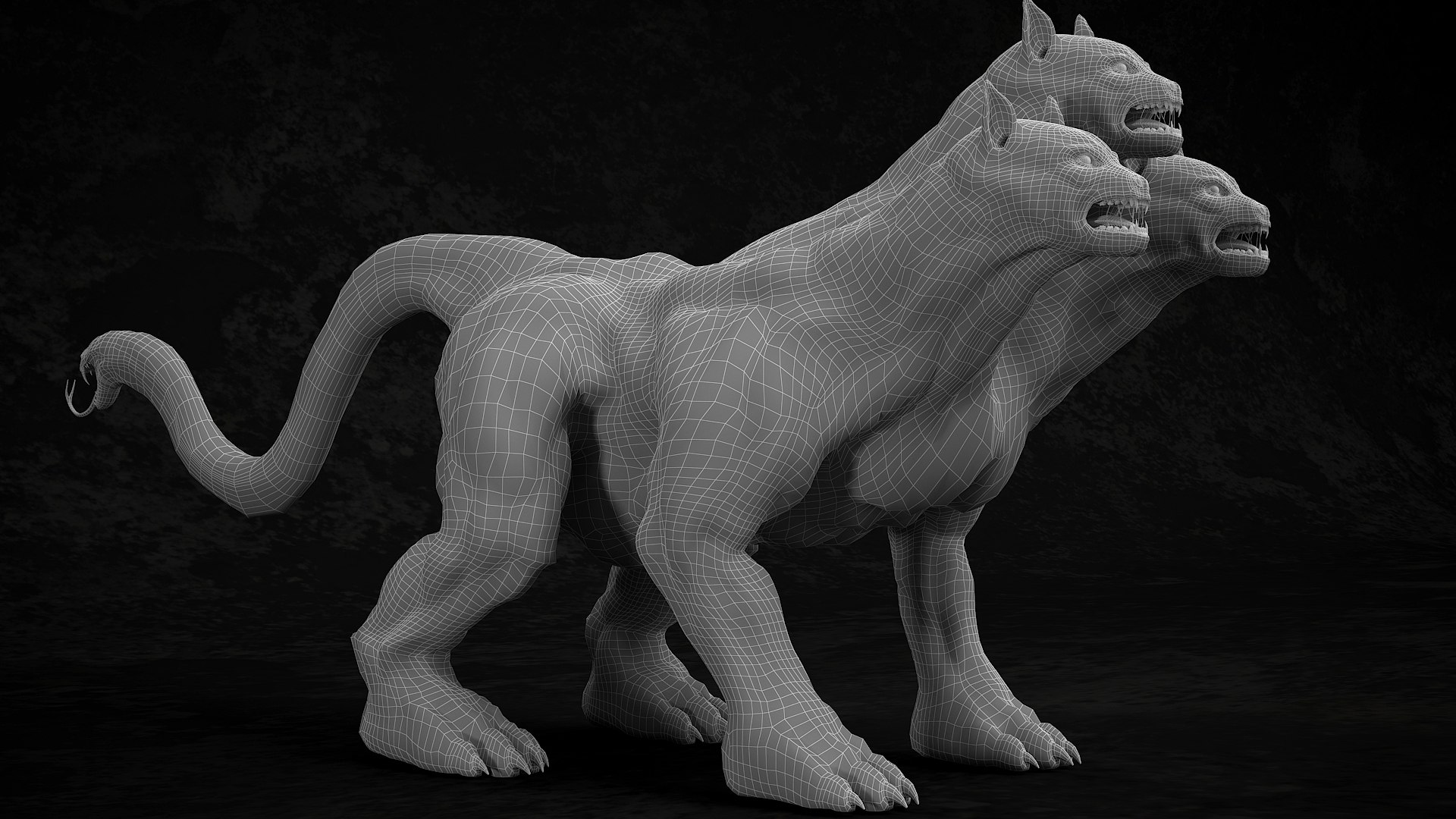 3D Cerberus Dog Base Mesh - TurboSquid 2157649