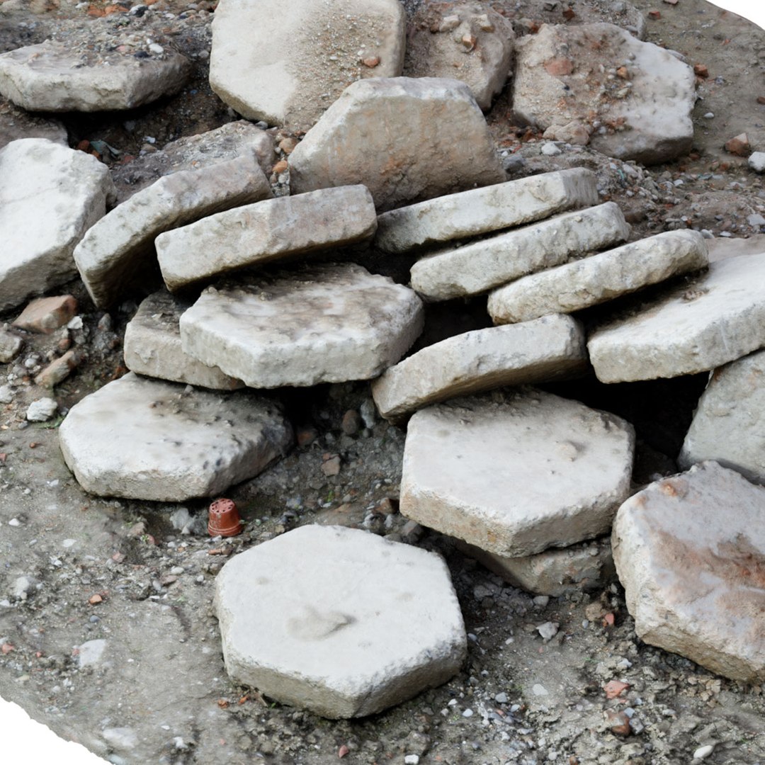 Concrete rubble RAW Scan 3D model - TurboSquid 1764482