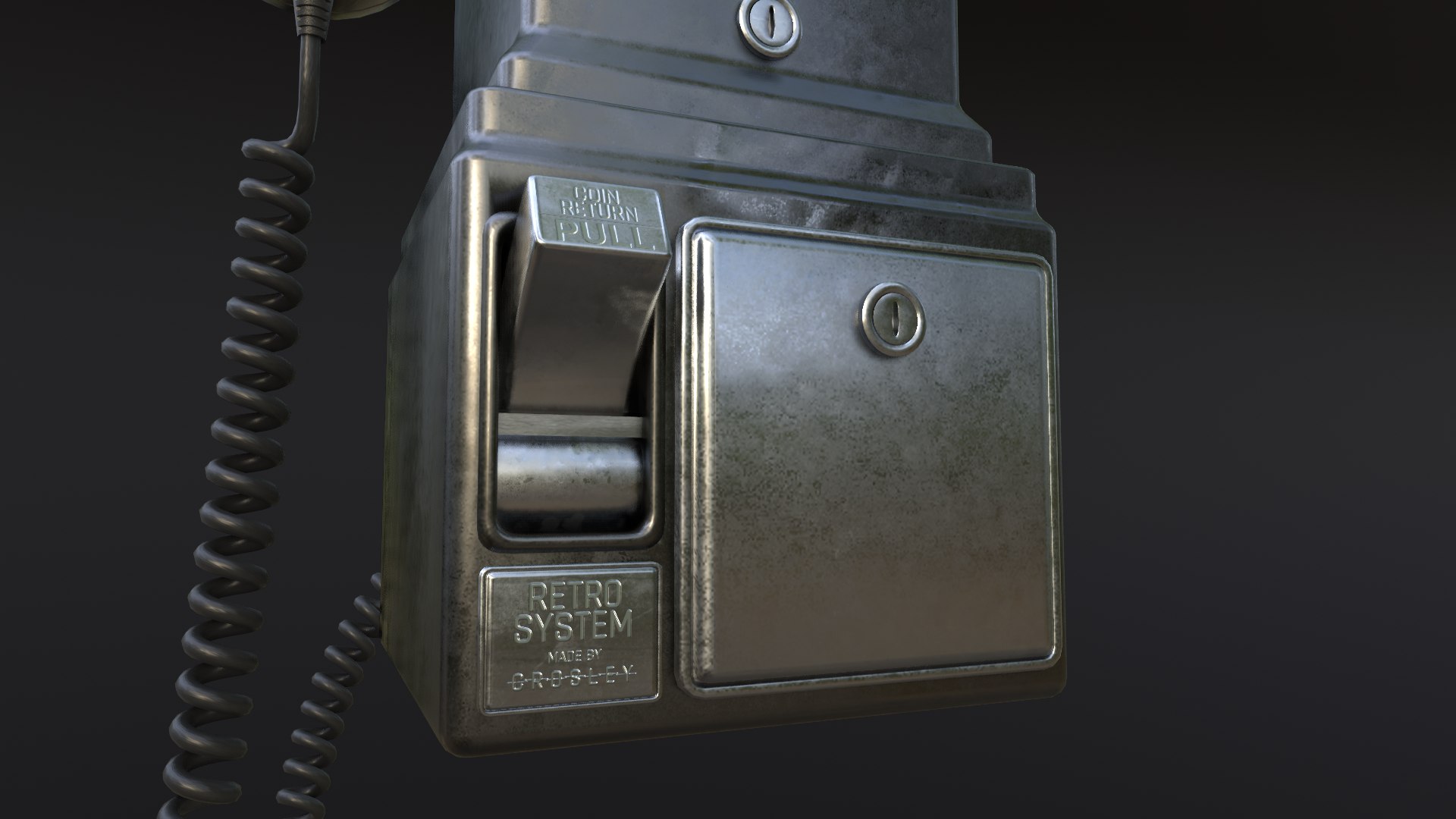 CROSLEY Retro Pay Phone 3D Model - TurboSquid 2127351