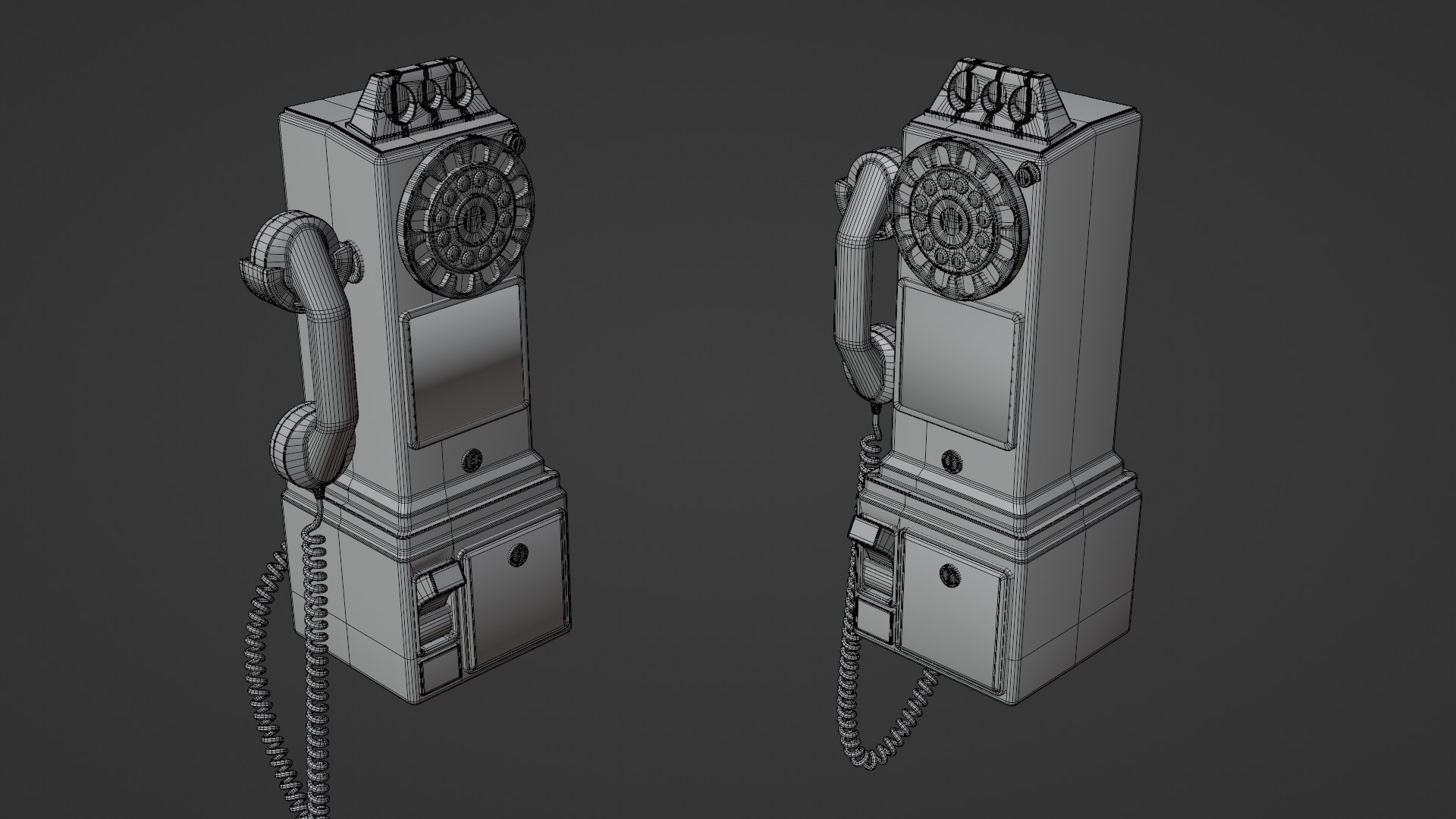 CROSLEY Retro Pay Phone 3D Model - TurboSquid 2127351