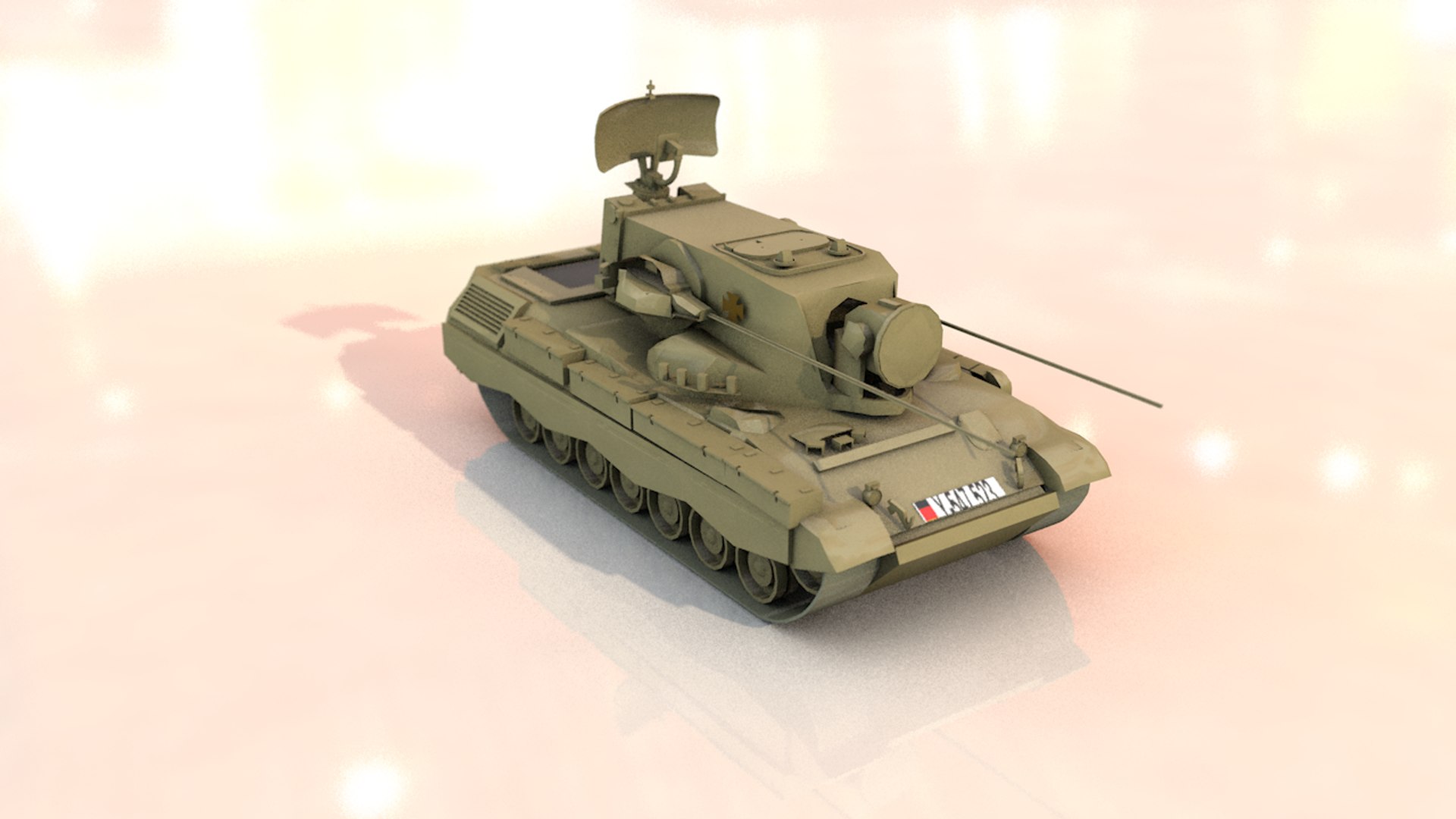3D Flakpanzer Gepard Military Tank - TurboSquid 1460929