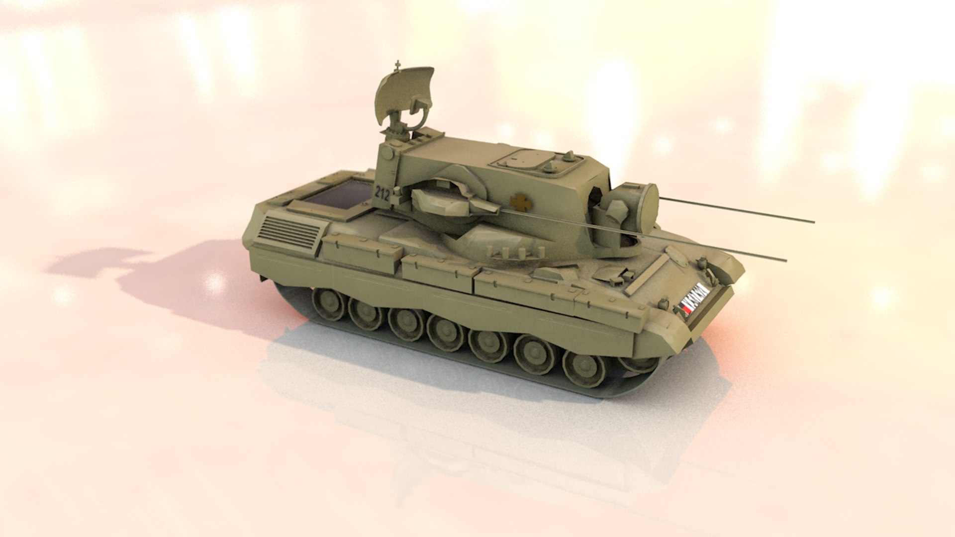 3D Flakpanzer Gepard Military Tank - TurboSquid 1460929
