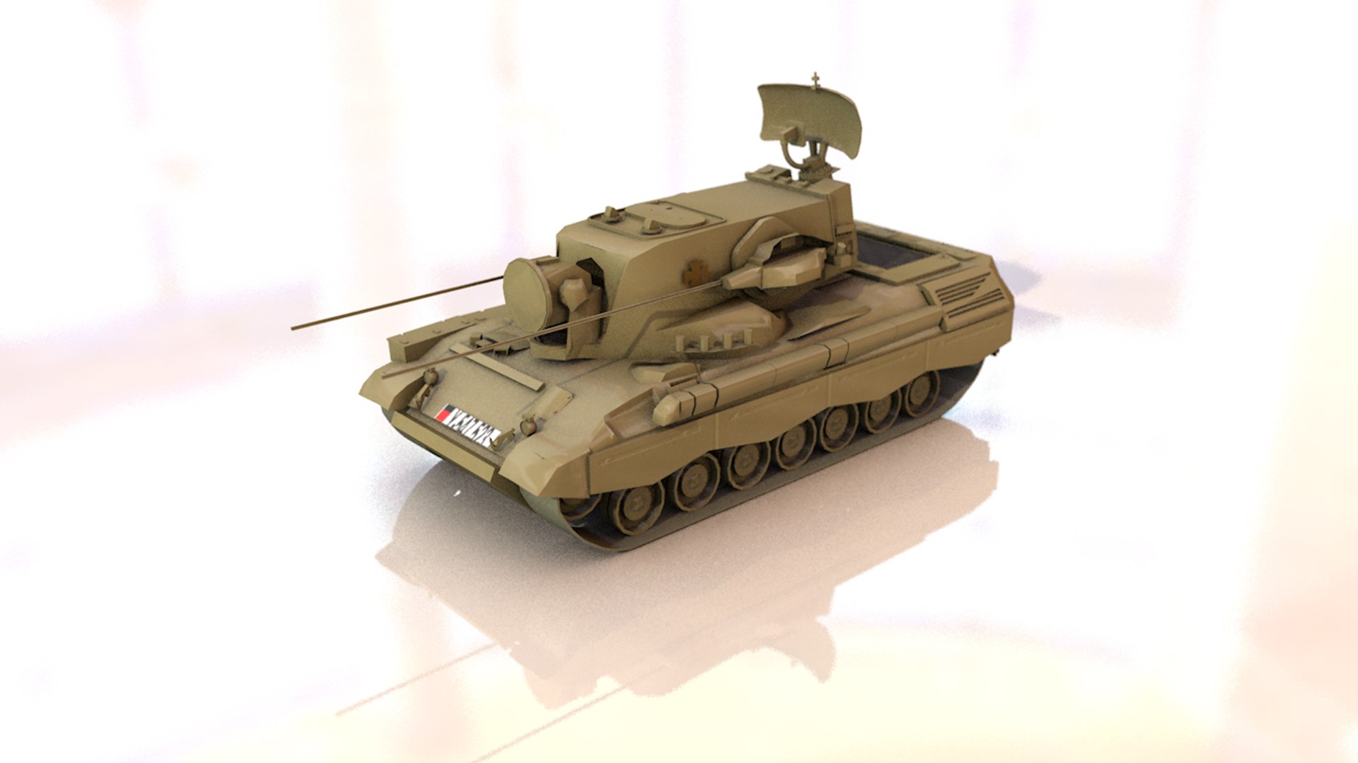 3D Flakpanzer Gepard Military Tank - TurboSquid 1460929