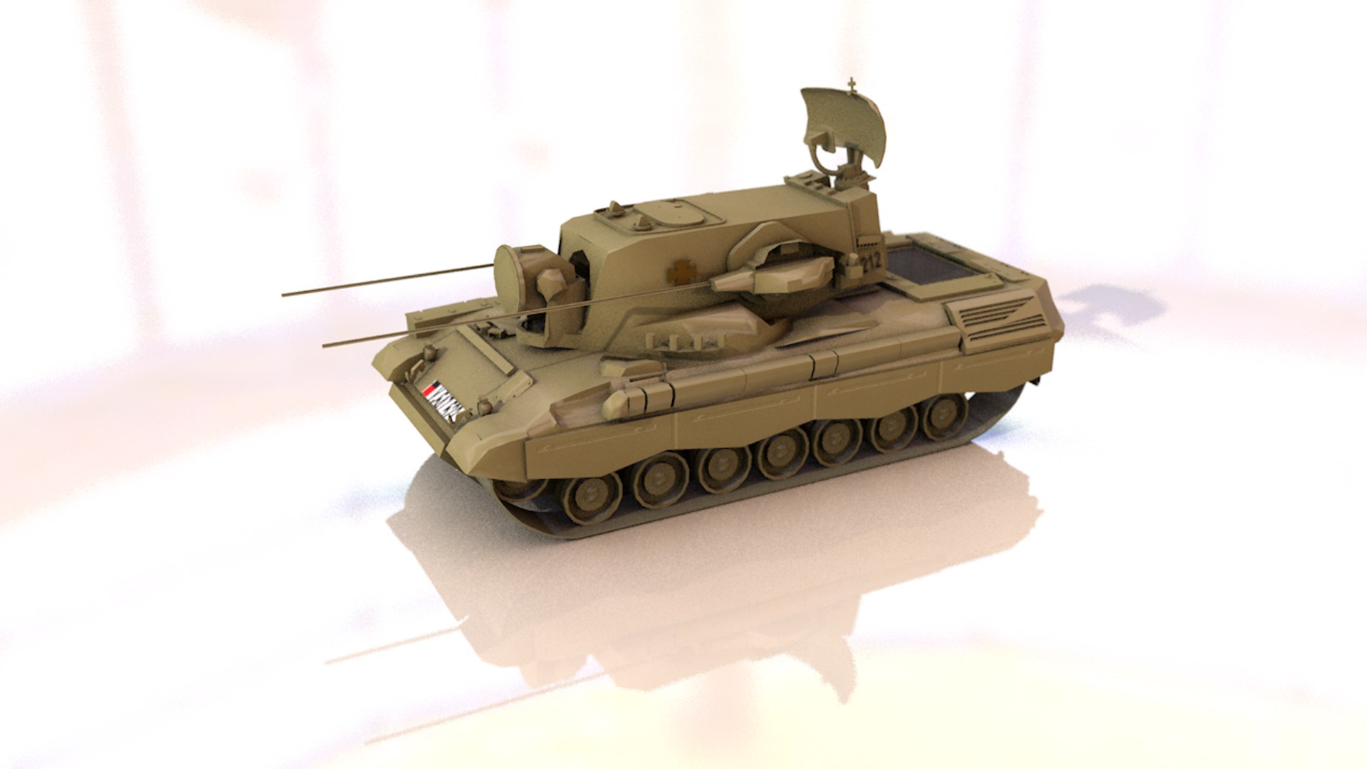 3D Flakpanzer Gepard Military Tank - TurboSquid 1460929