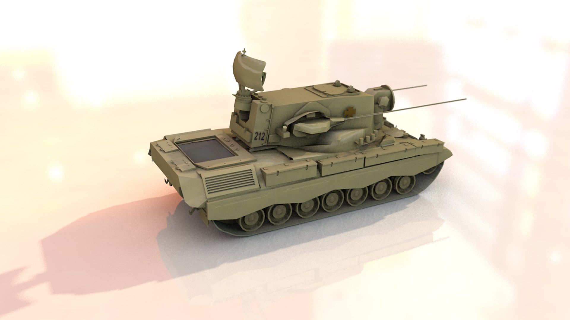 3D Flakpanzer Gepard Military Tank - TurboSquid 1460929