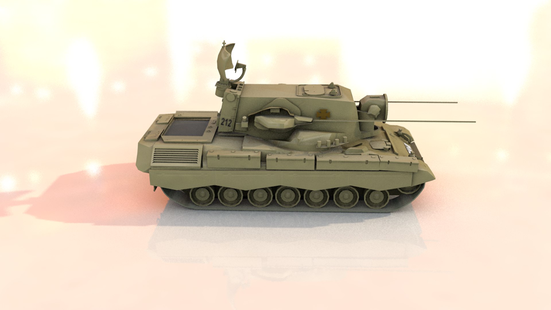 3D Flakpanzer Gepard Military Tank - TurboSquid 1460929