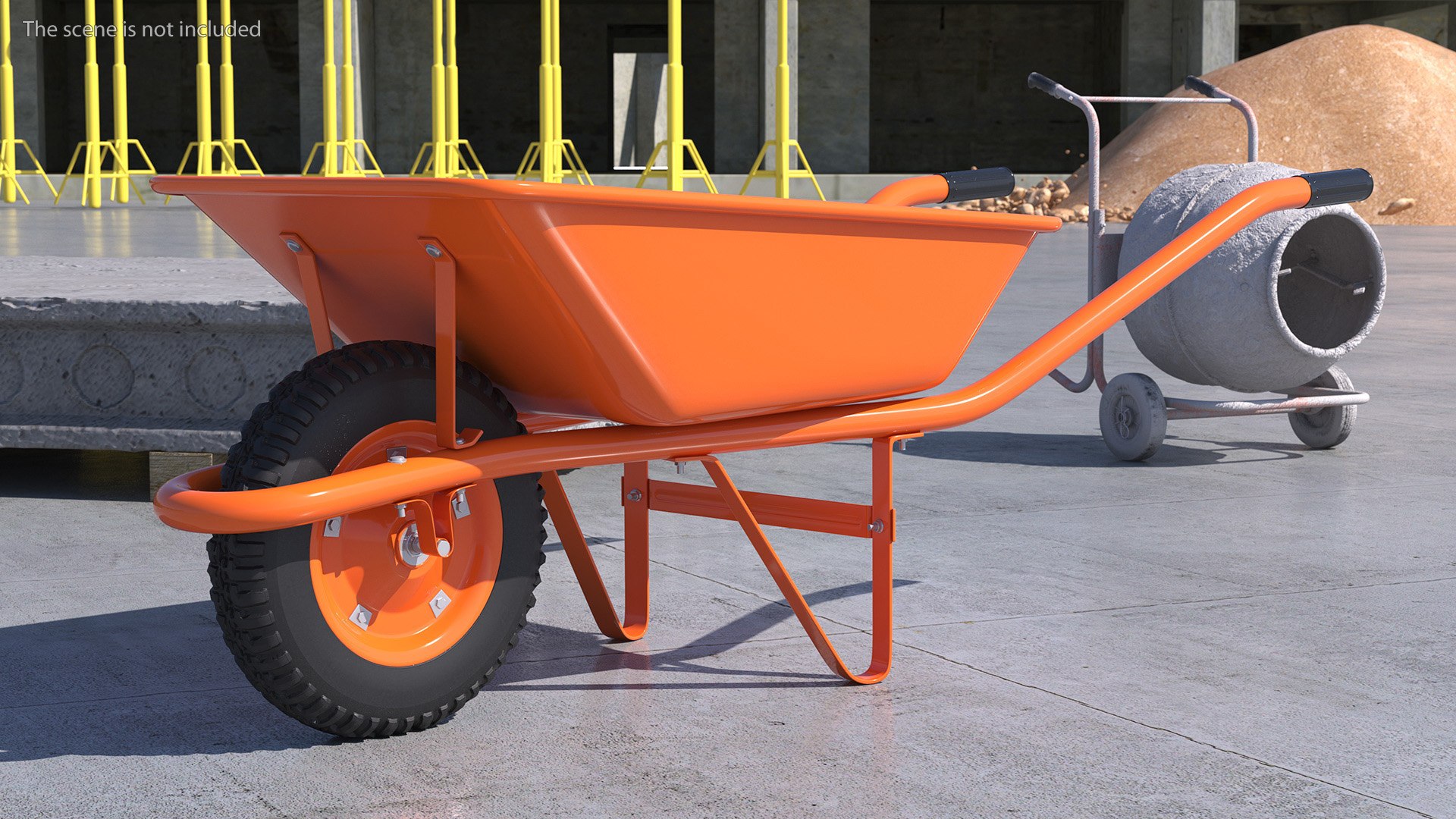 Construction Single Wheel Barrow Model - TurboSquid 2059833