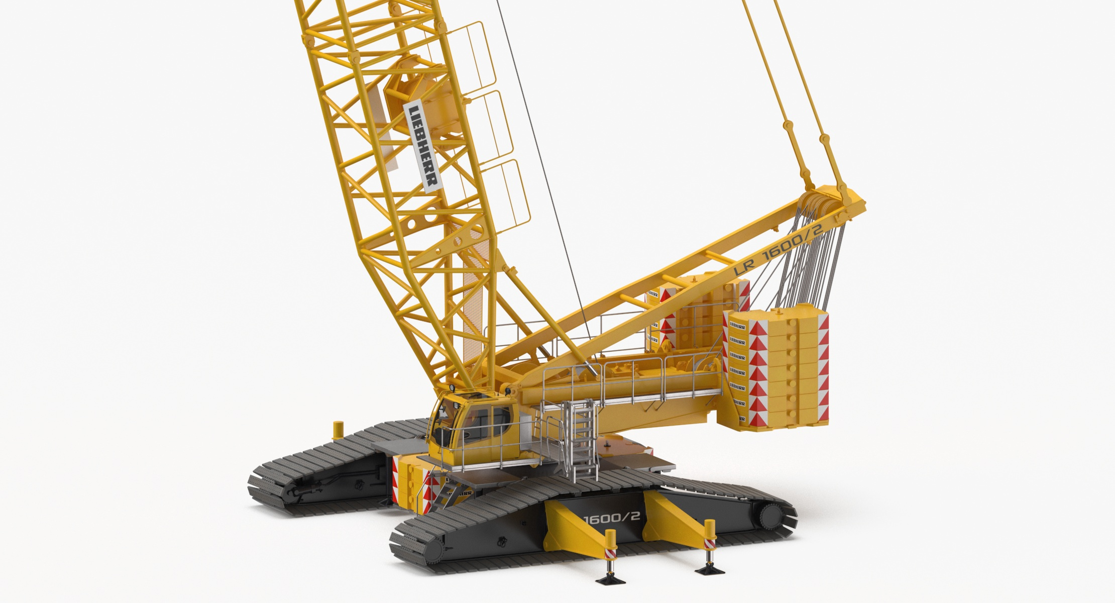LiebherrクローラークレーンLR1600 2 S96イエロー（1）3Dモデル - TurboSquid 1710582
