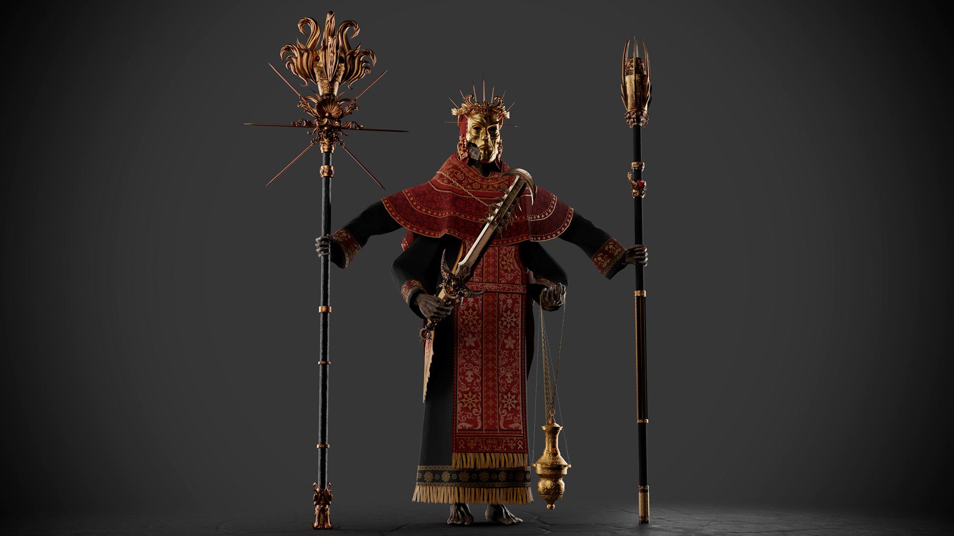3D Model Undead Priest - TurboSquid 1881021