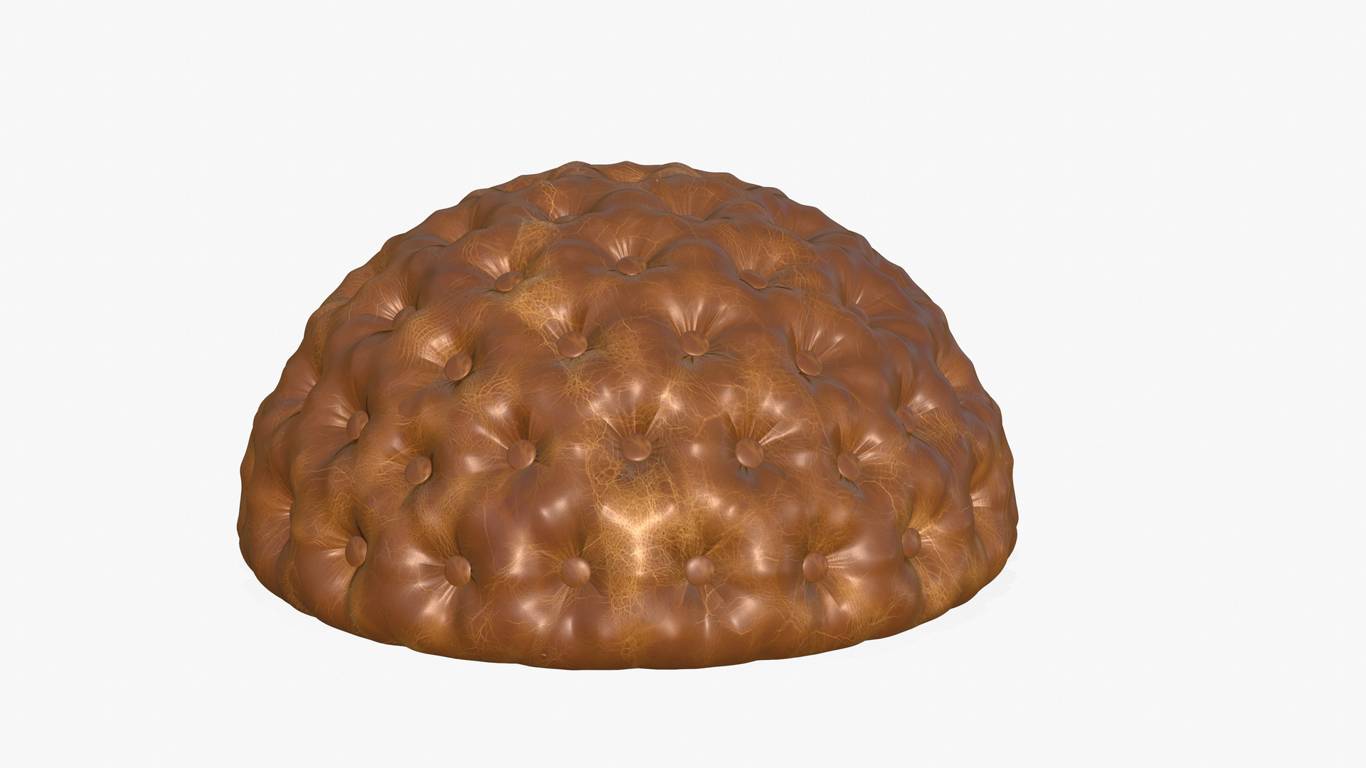 Chesterfield Realistic Leather Sofa Yellow model - TurboSquid 1945709