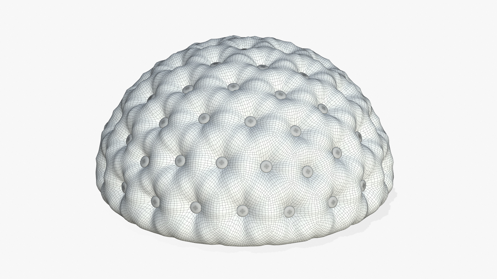 Chesterfield Realistic Leather Sofa Yellow model - TurboSquid 1945709