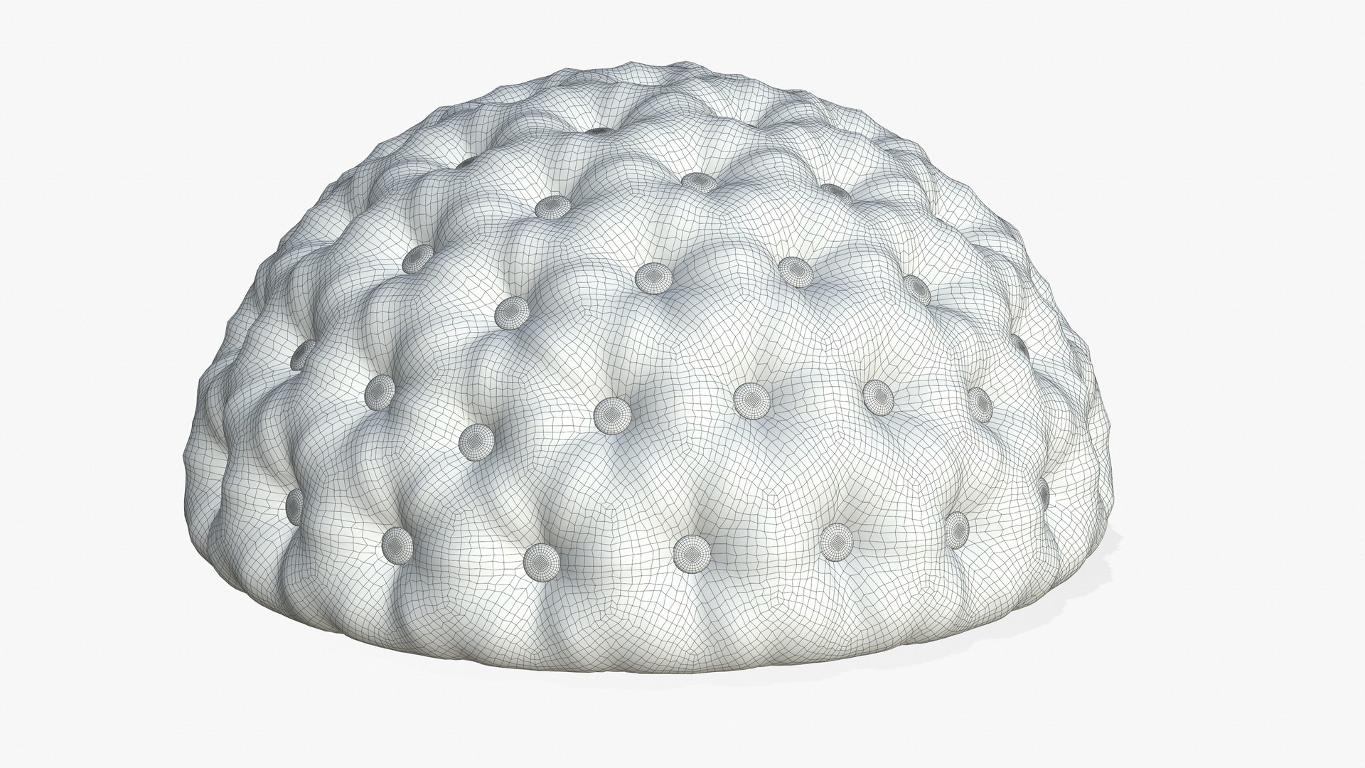 Chesterfield Realistic Leather Sofa Yellow model - TurboSquid 1945709