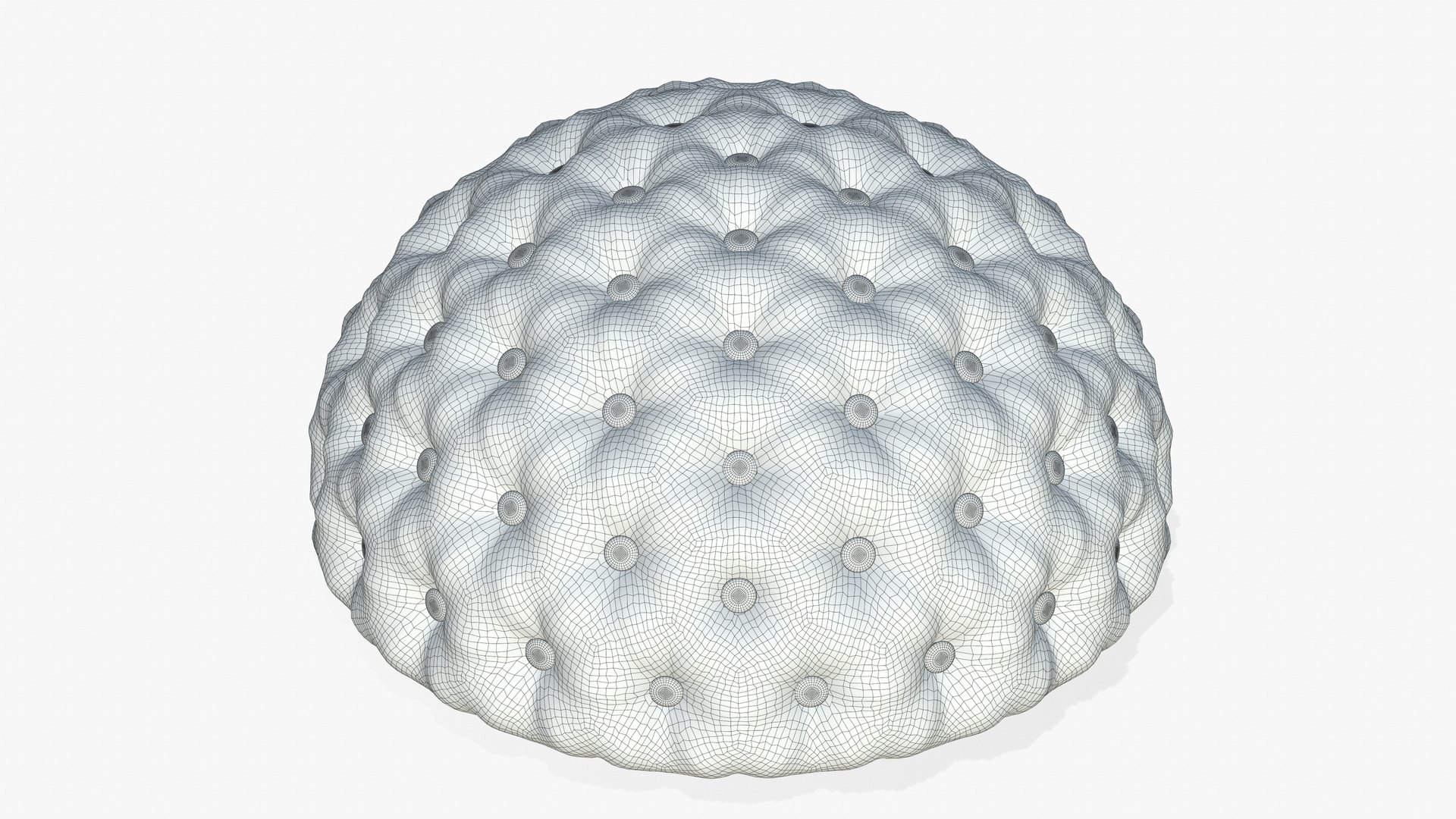 Chesterfield Realistic Leather Sofa Yellow model - TurboSquid 1945709