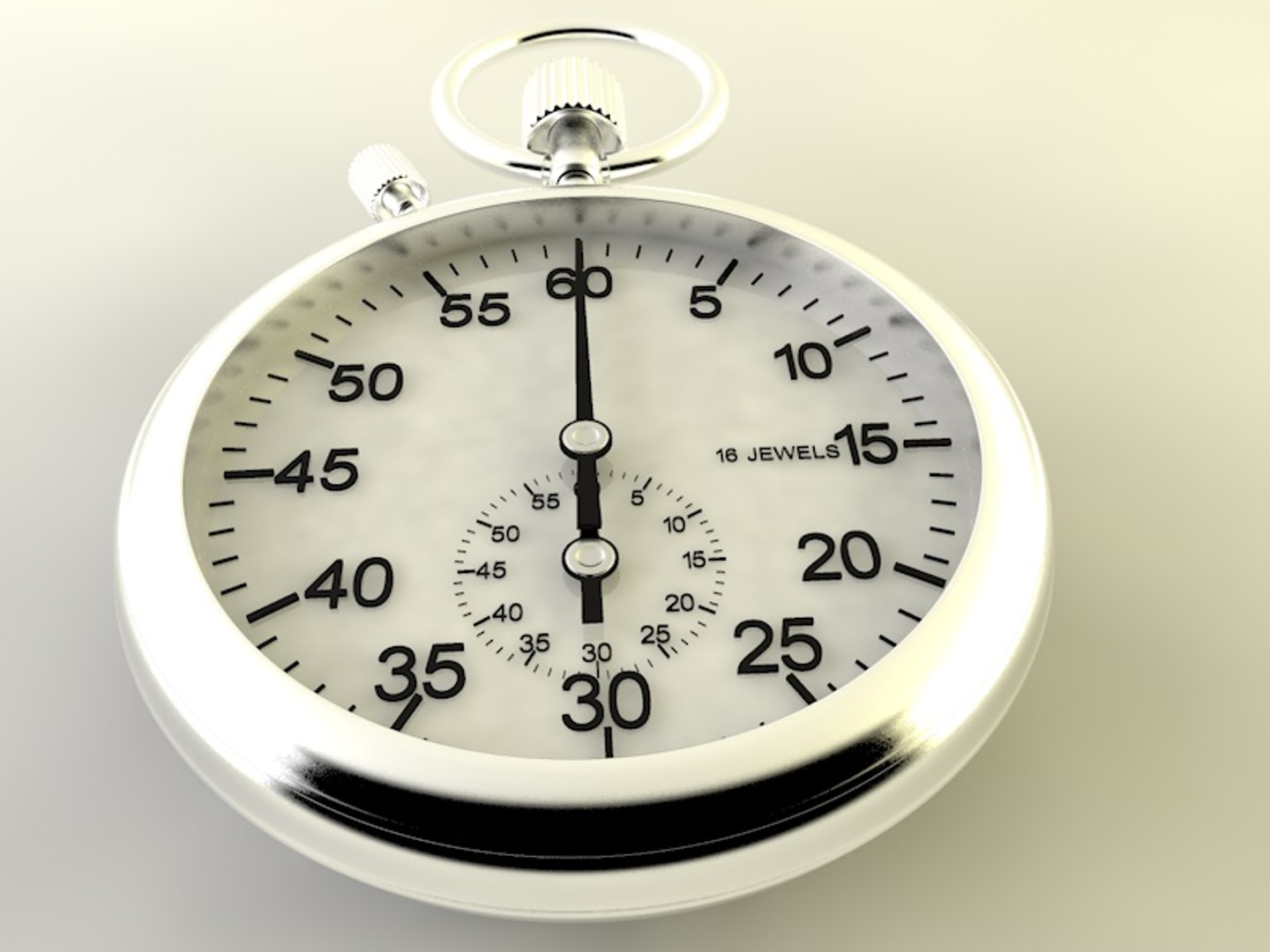 3d Model Mechanical Stopwatch