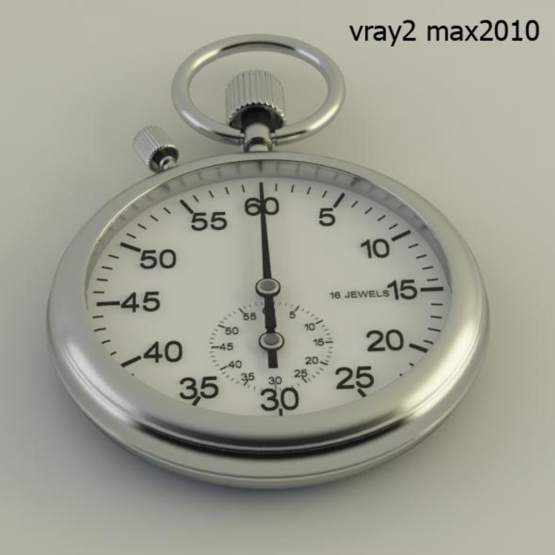 3d Model Mechanical Stopwatch