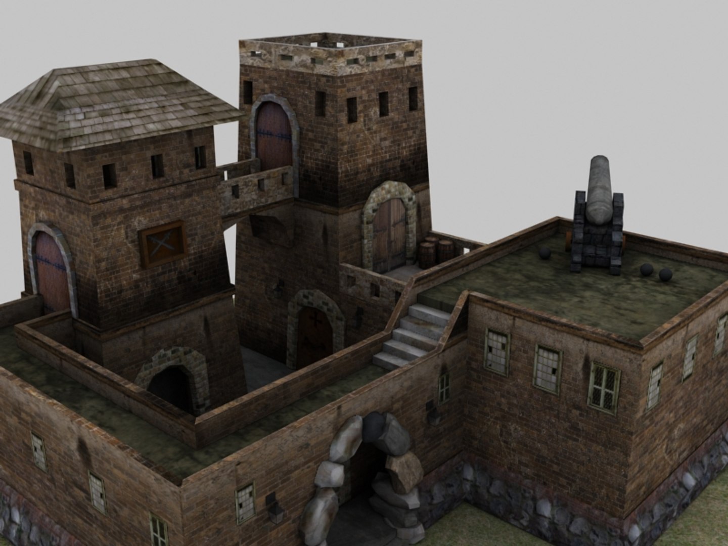 Medieval Fort 3d Model