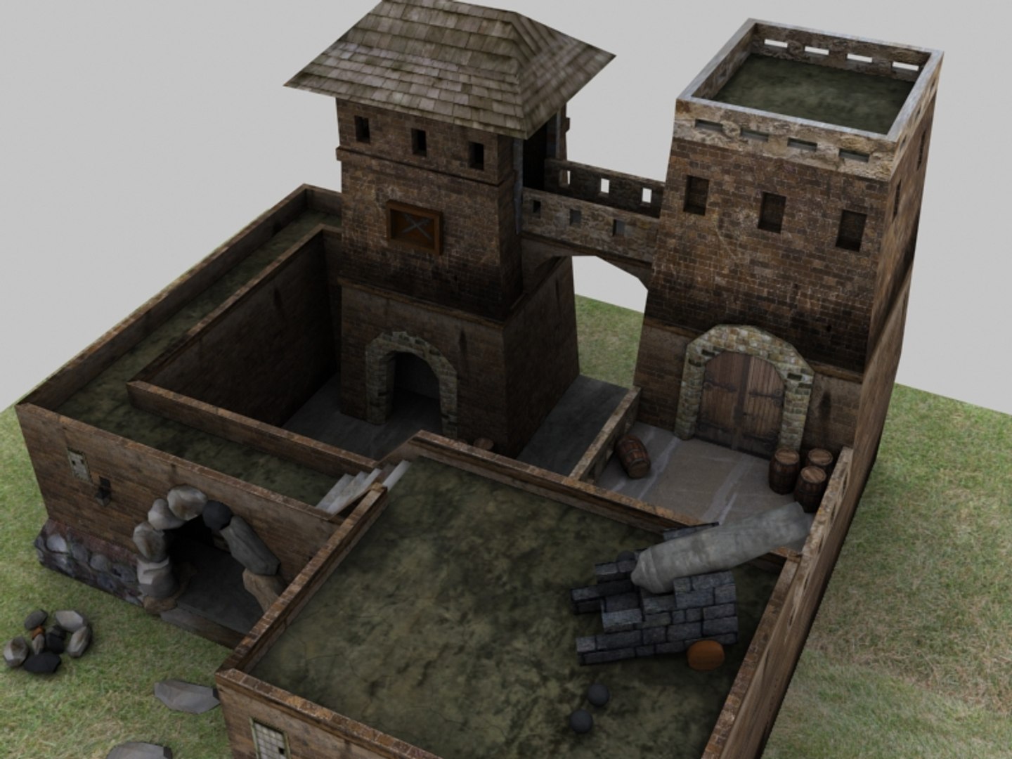Medieval Fort 3d Model