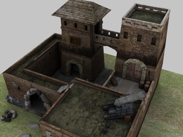 medieval fort 3d model