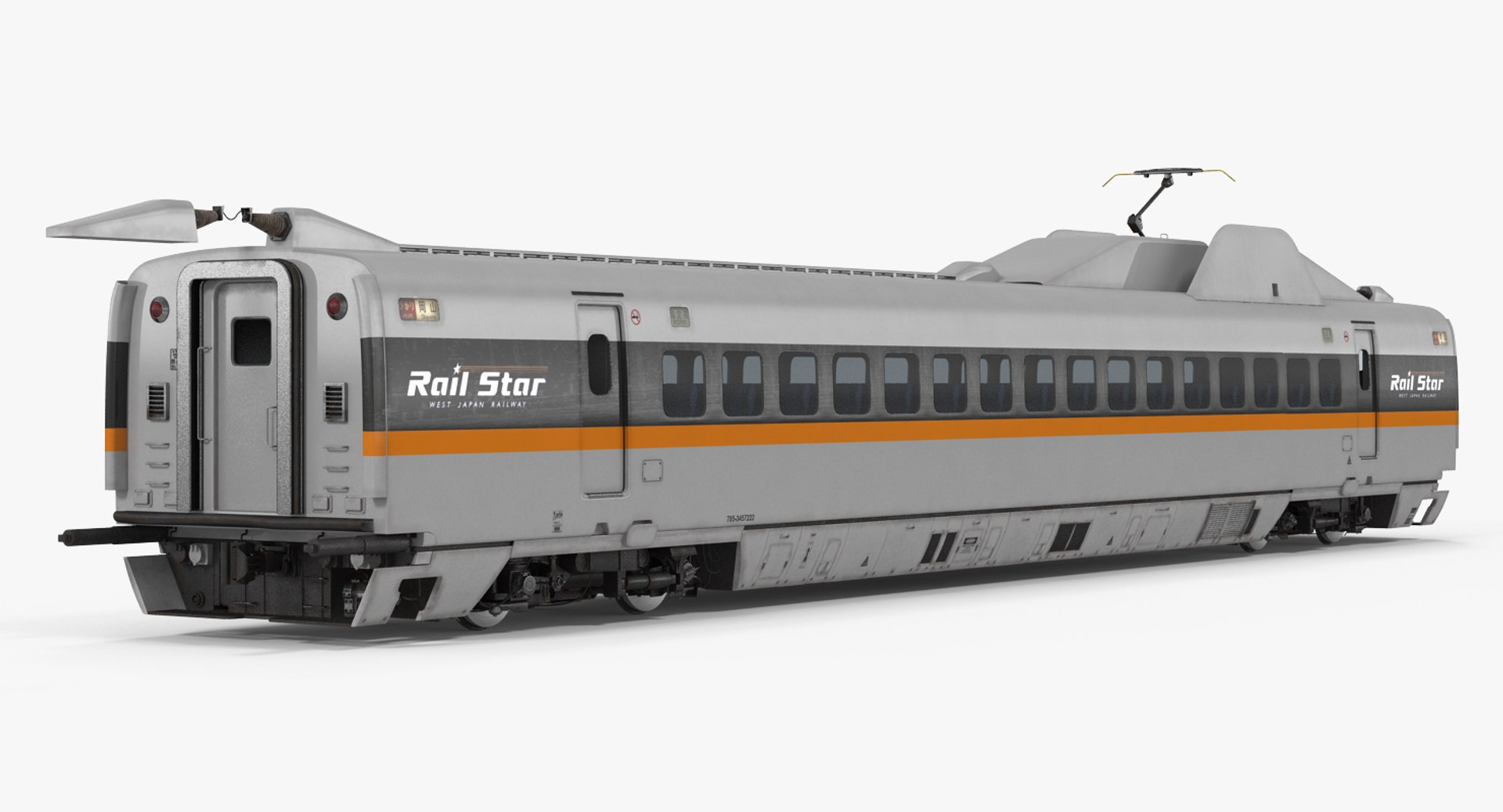 3d bullet train passenger car model