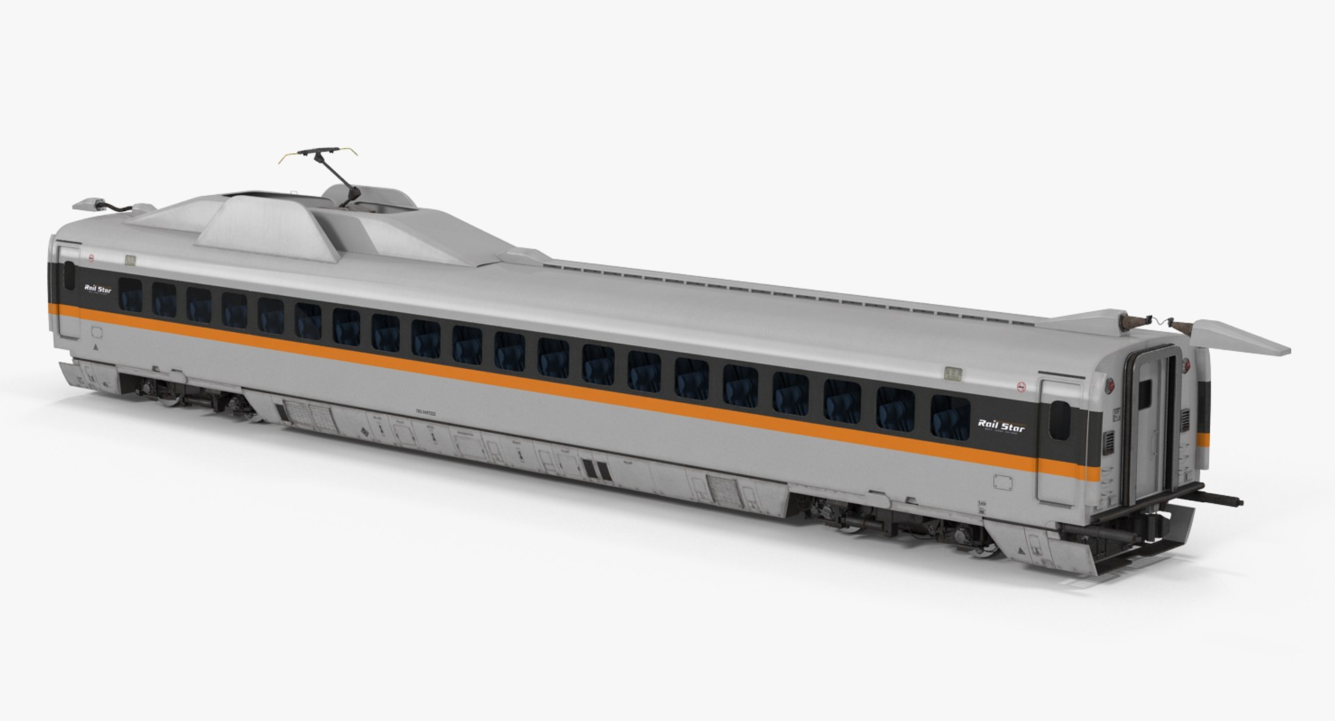 3d bullet train passenger car model