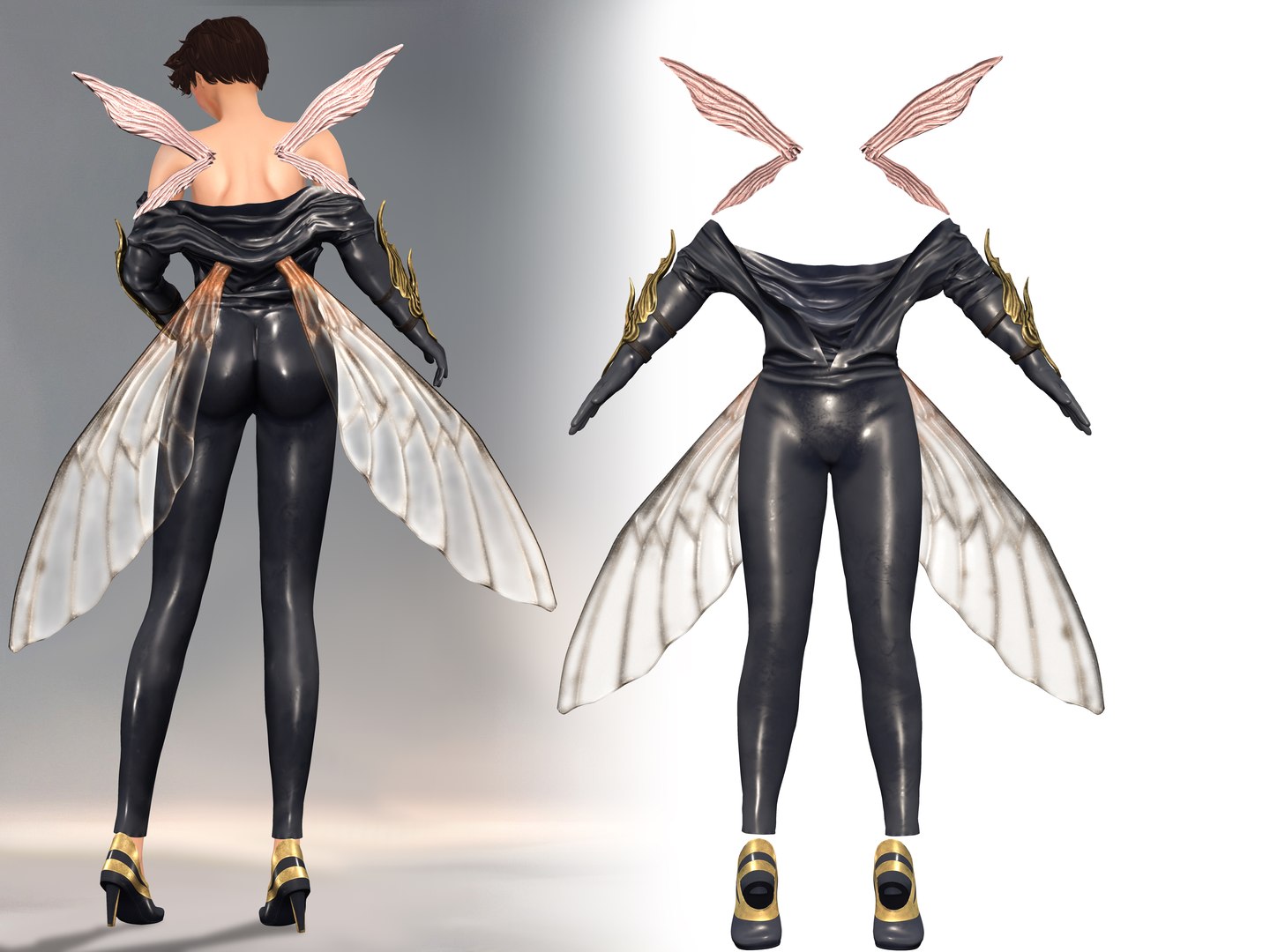 3D Full Fly Character Costume Outfit - TurboSquid 1928714