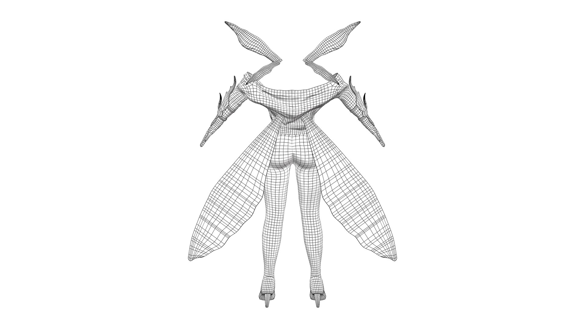 3D Full Fly Character Costume Outfit - TurboSquid 1928714