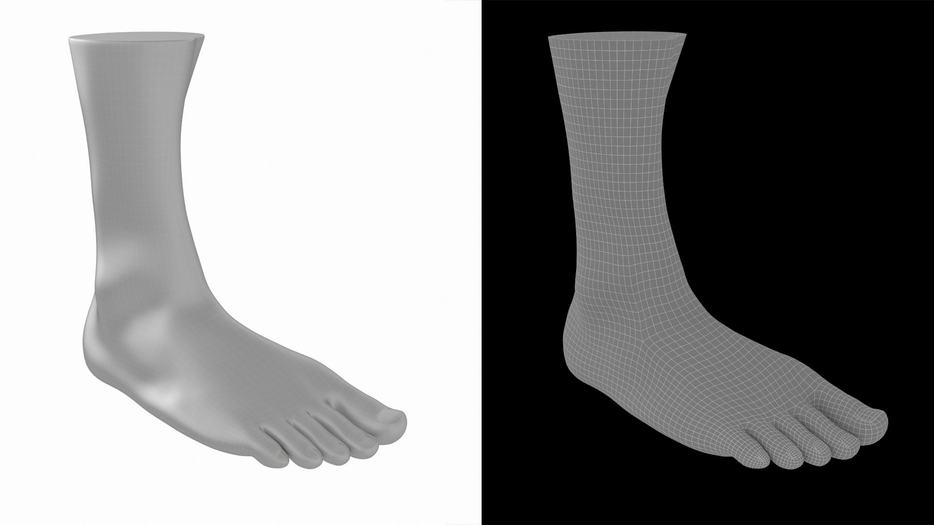 Male Feet Base Mesh 3D Model - TurboSquid 2163147
