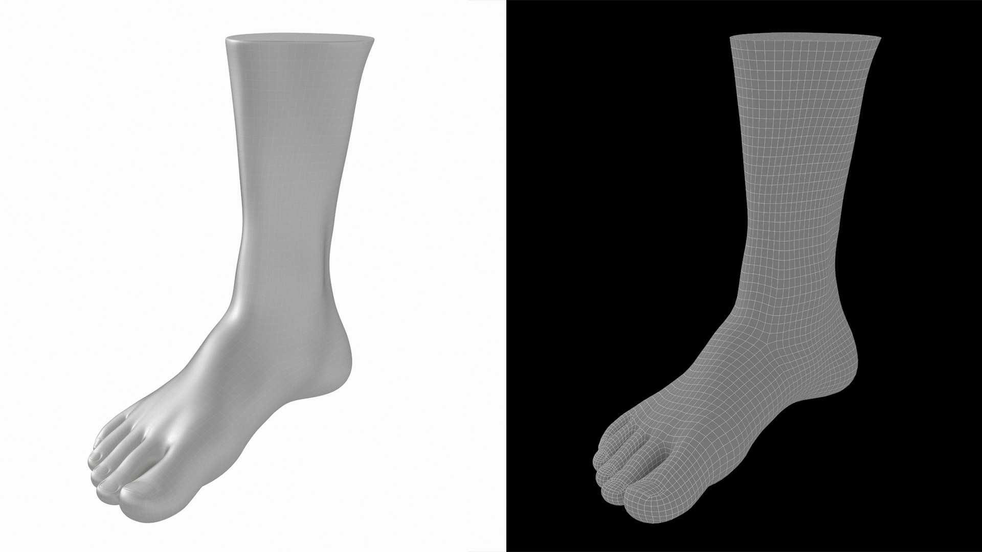 Male Feet Base Mesh 3D Model - TurboSquid 2163147