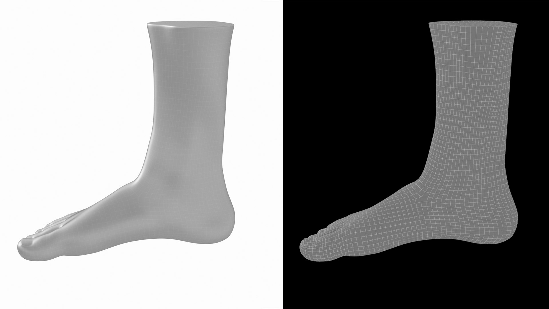 Male Feet Base Mesh 3D Model - TurboSquid 2163147