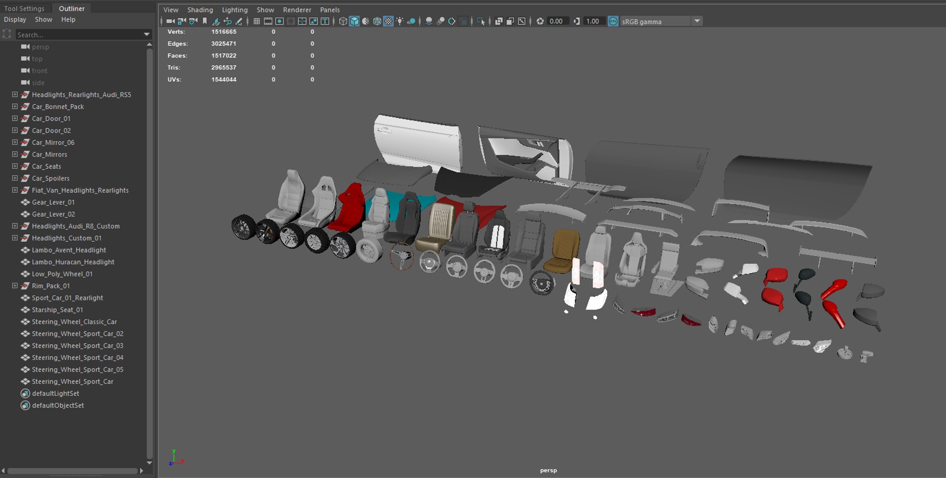 3D Model Car Parts Pack - TurboSquid 1964373