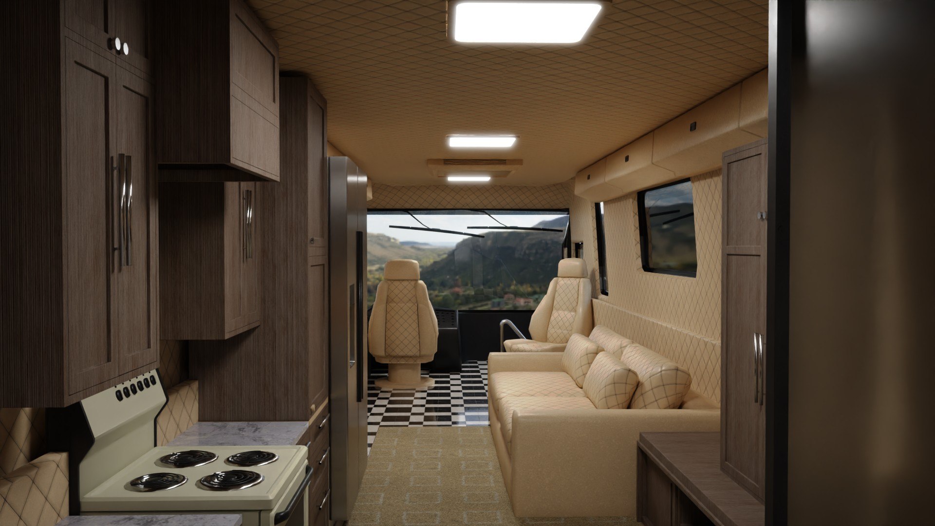 3D Motorhome Rv Bus With Interior - TurboSquid 2088916