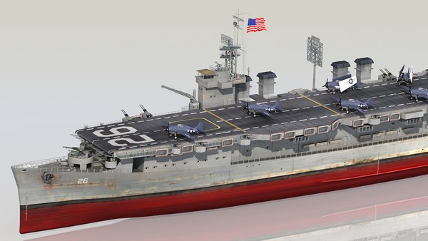 modelo 3d USS Monterey CVL-26 Independence-class light aircraft carrier ...