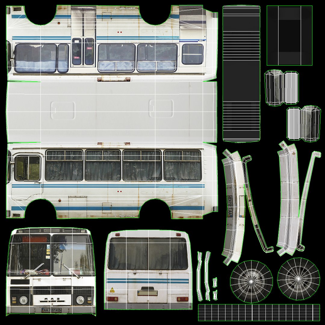 Russian Paz 3205 Bus 3d 3ds