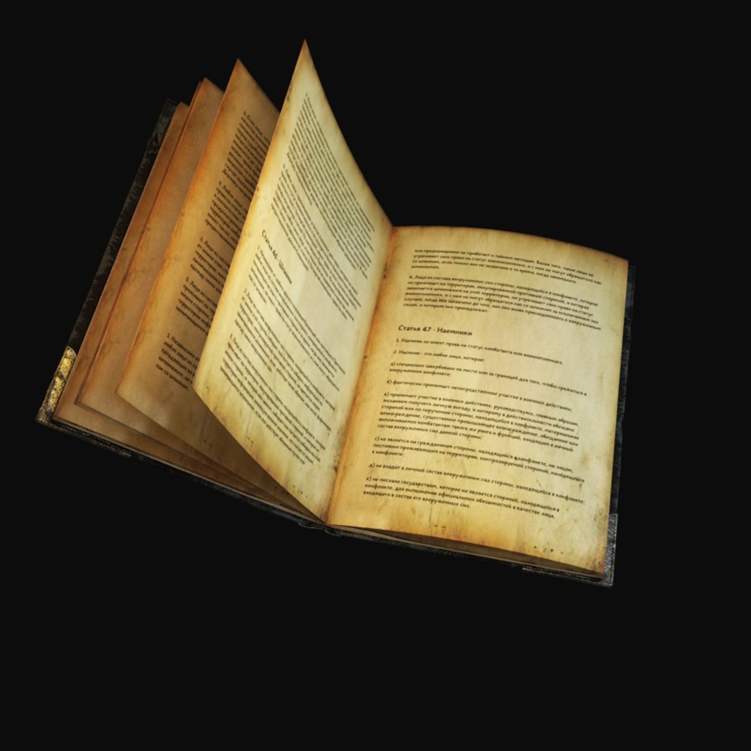 3d Old Book Model